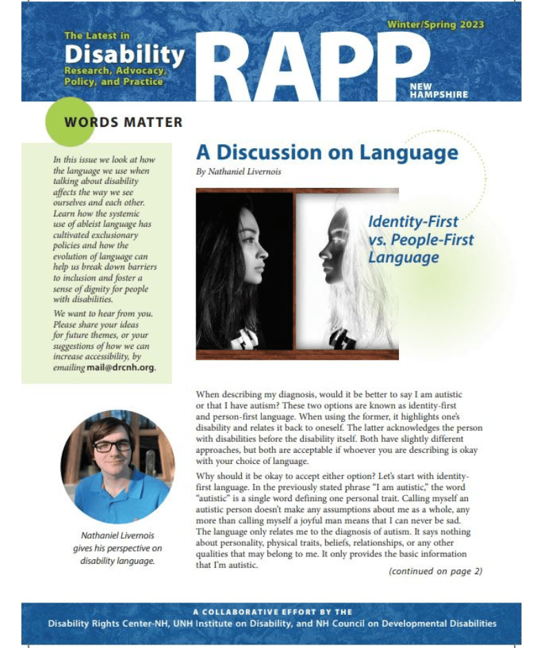 Winter/Spring 2023: Words Matter - DRCNH